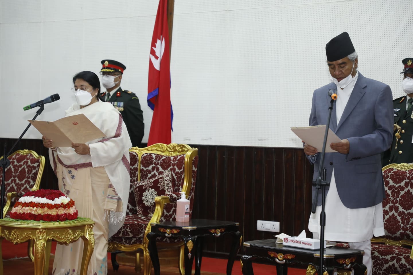 Prez Administers Oath To Prime Minister Sher Bahadur Deuba - Himalayan ...